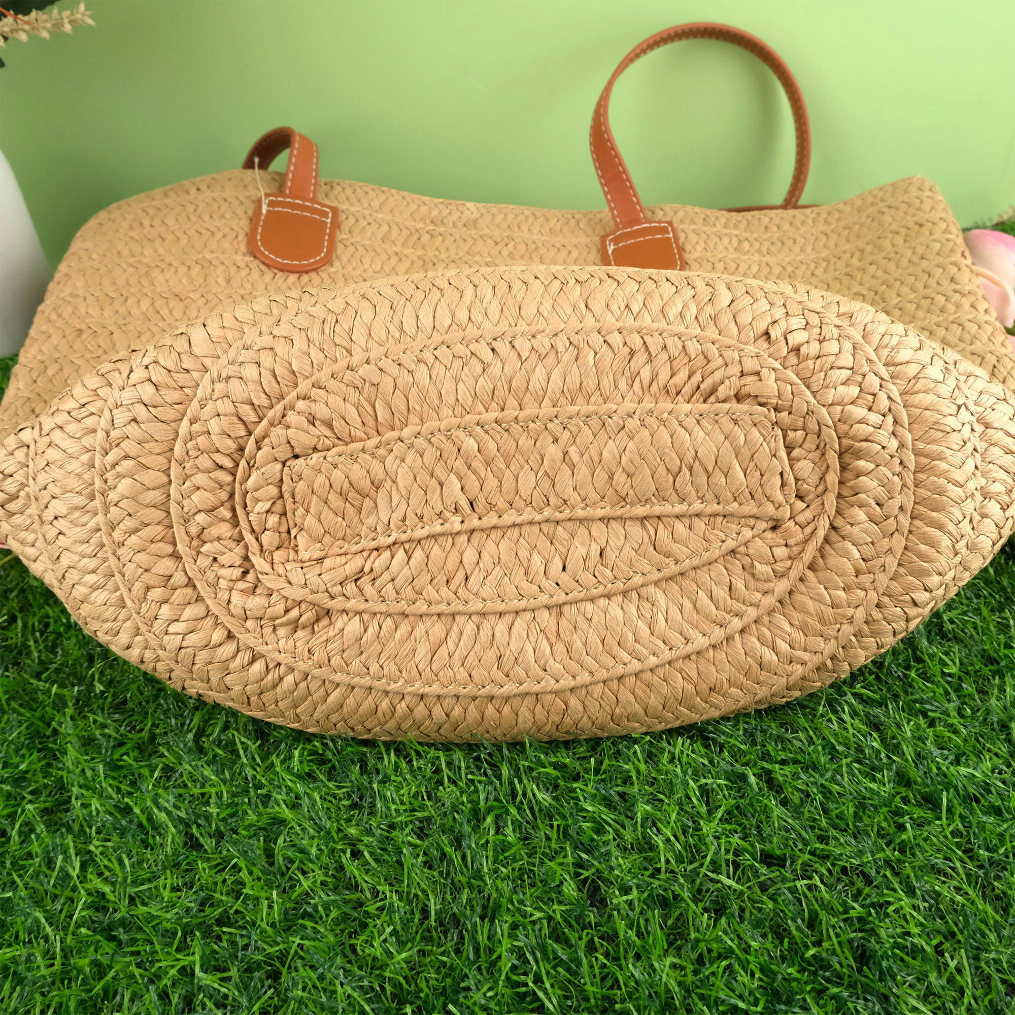 Custom Straw Beach Bag Basket, Personalised Shoulder Hand Bag, Handmade ...