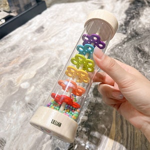 Personalised Rattle Fiddle Acoustic Toy, Rattle Fiddle Sensory Toy ...