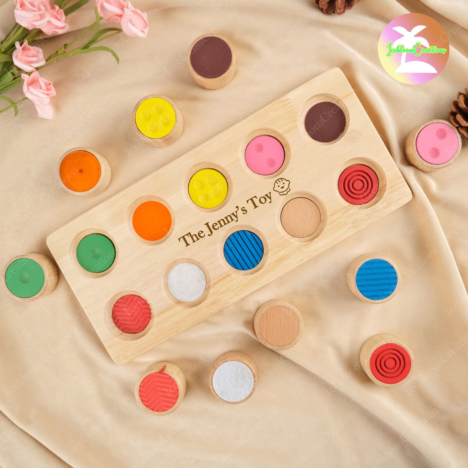 Custom Wooden Sensory Colorful Toy, Montessori Educational Toy,children ...