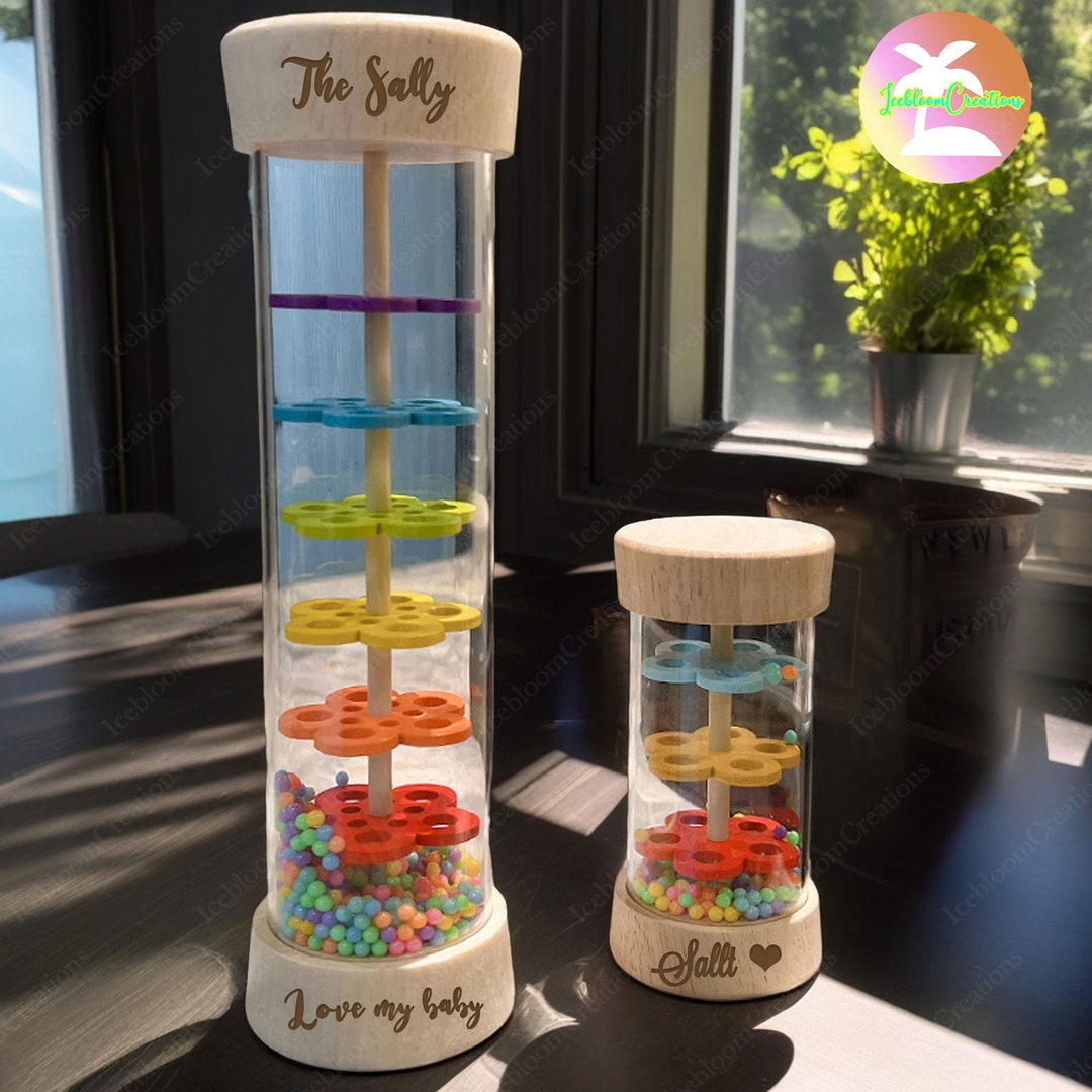 Personalised Rattle Fiddle Acoustic Toy, Rattle Fiddle Sensory Toy ...