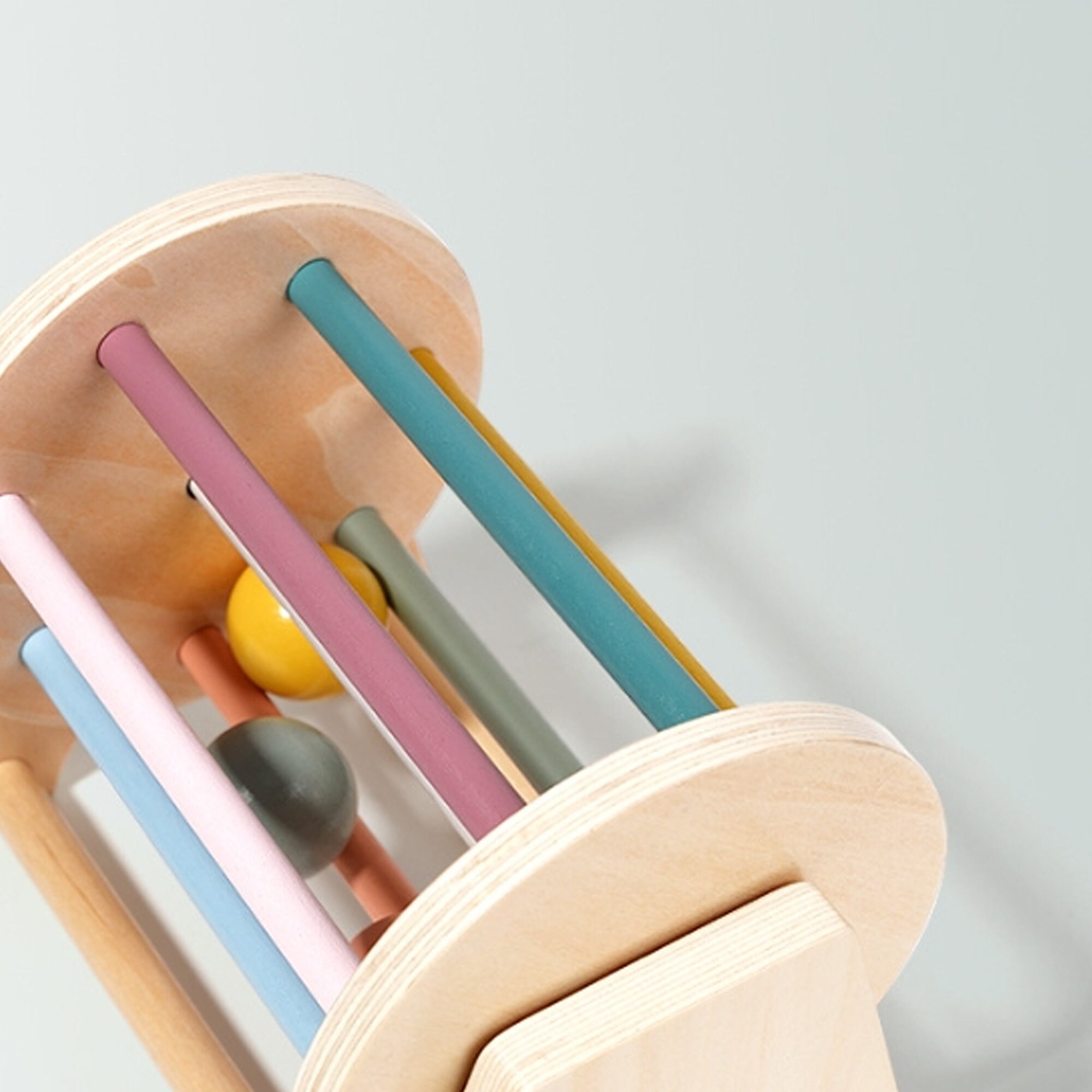 Personalized Wooden Baby Spinning Drum, Custom Wooden Montessori ...