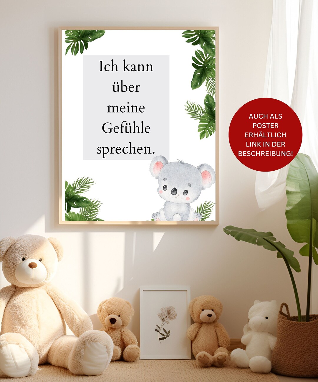 Affirmation Poster Koala Poster A4/A3, I Can Talk About My Feelings ...