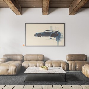 Vintage Car 930 Turbo Side View Poster - Car Wall Art, Car Decor ...