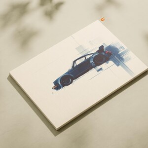 Vintage Car 930 Turbo Side View Poster - Car Wall Art, Car Decor ...