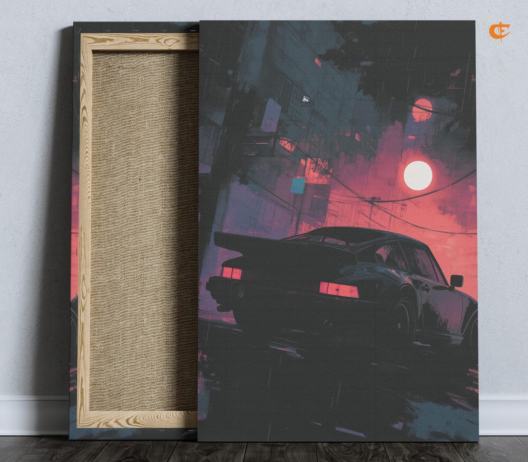 Porsche 930 Turbo Retro Nightscape - Cyberpunk City Drive, Neon Noir ...