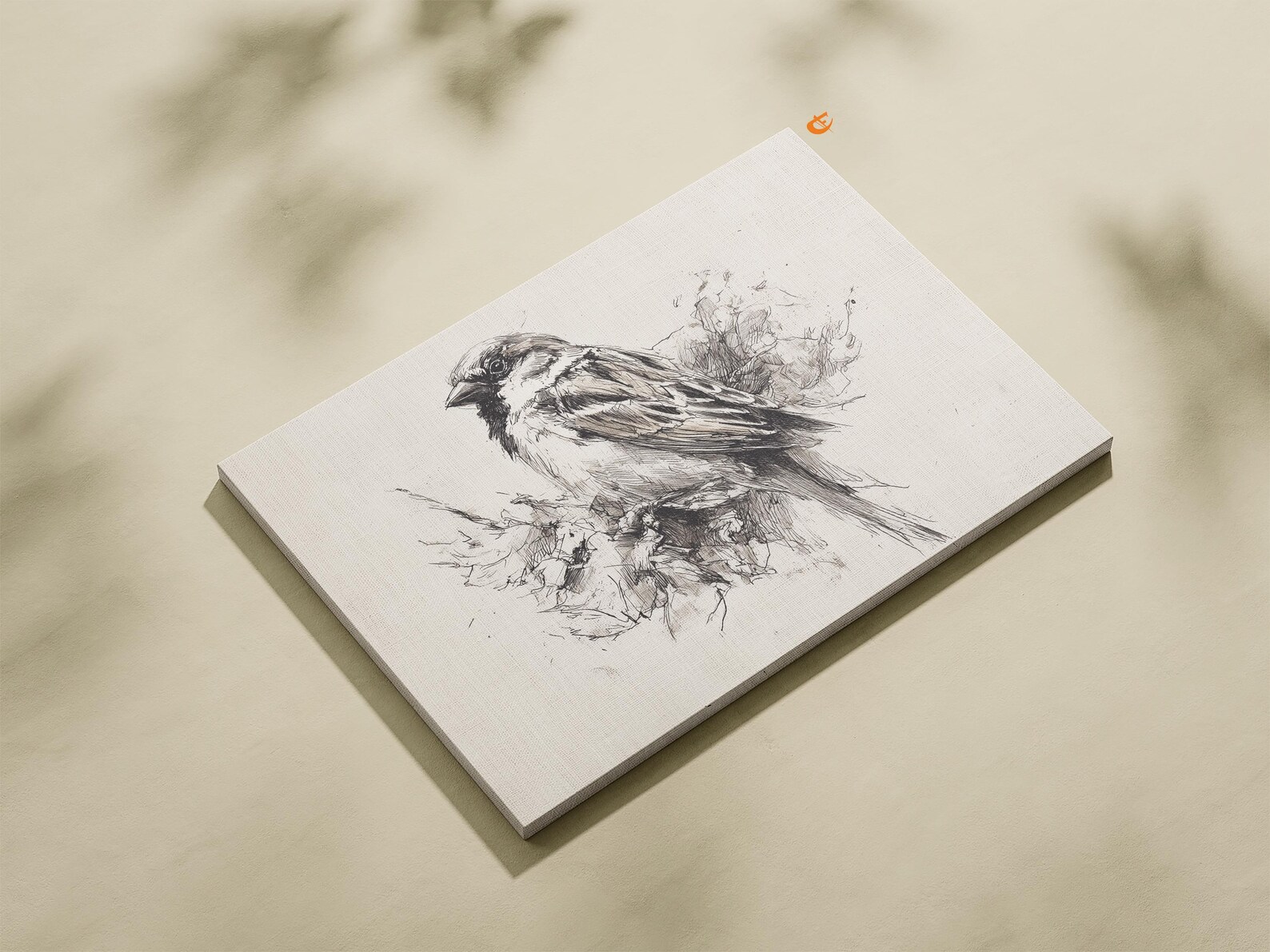 Rustic Sparrow Pencil Sketch Printable Bird Wall Art Charming Nature ...