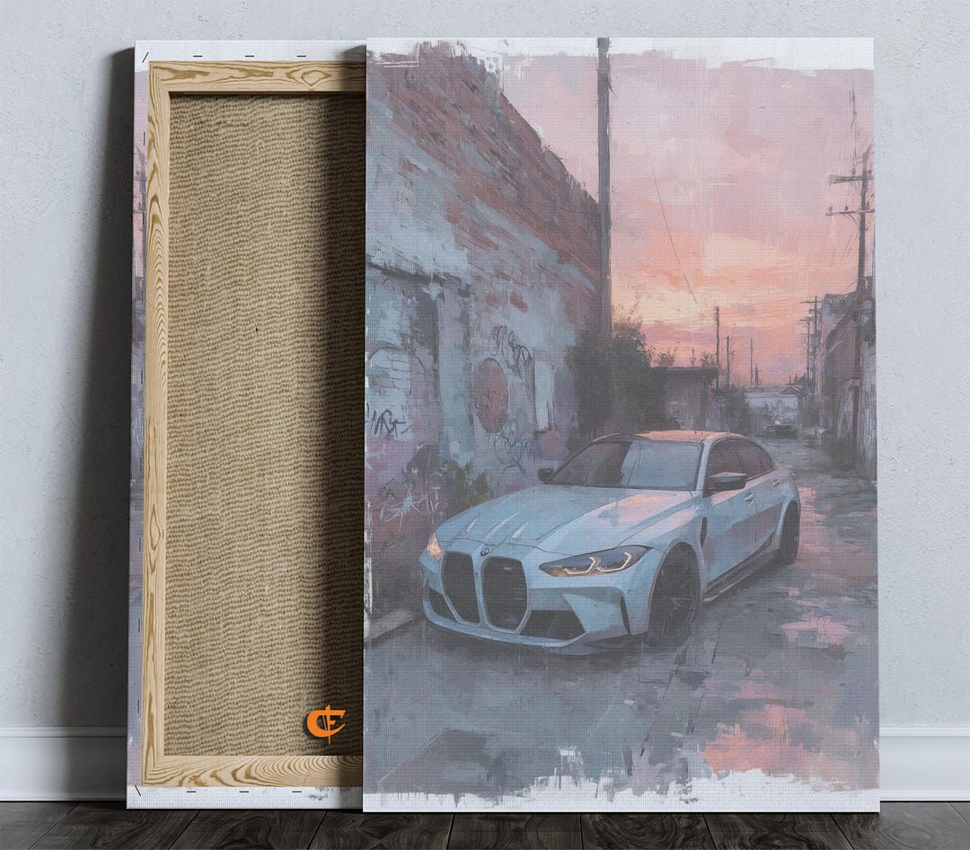 Modern Urban BMW M3 Watercolor Painting - Printable Wall Art, Sunset ...