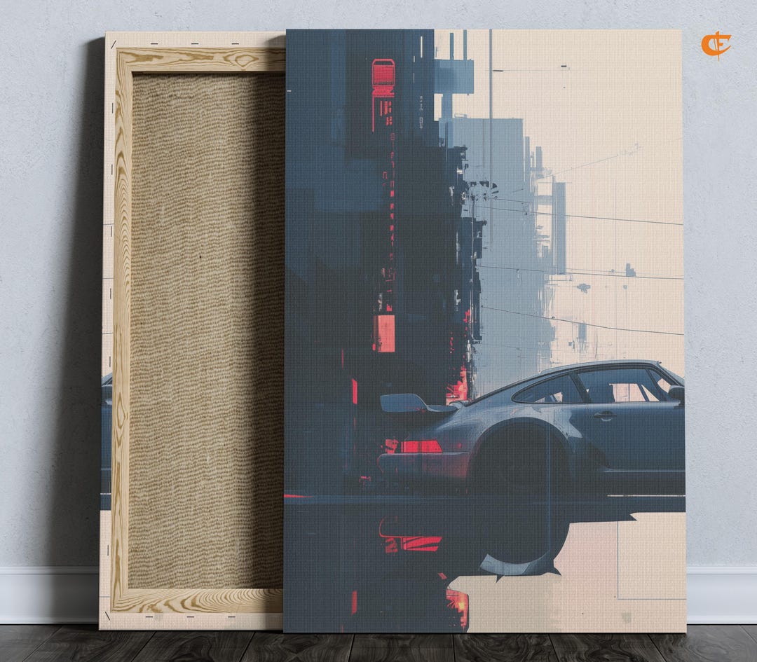 Porsche 930 Turbo Cubist Futuristic Art - Digital Car Poster, Abstract ...