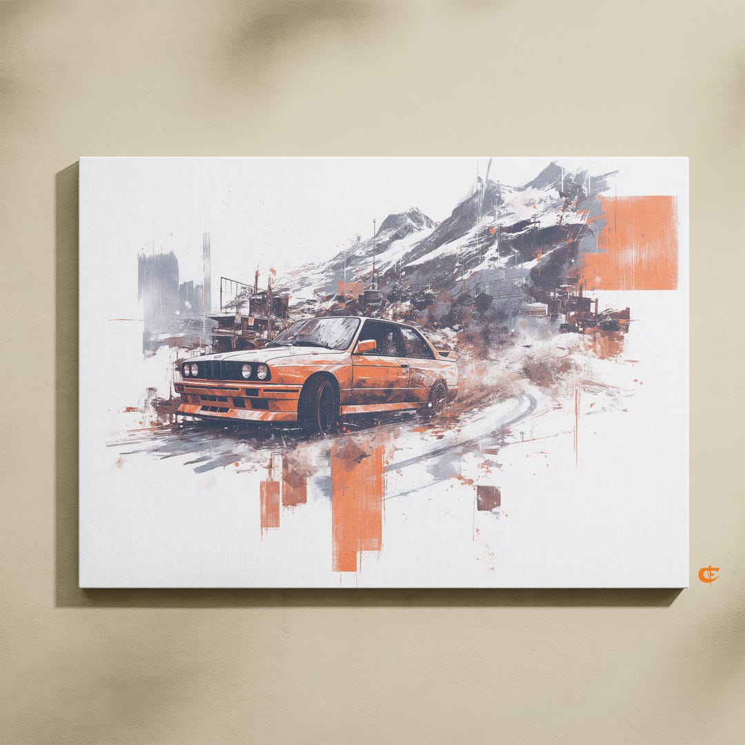 Car E30 M3 Watercolor Painting - Classic Car Wall Art, Vintage ...