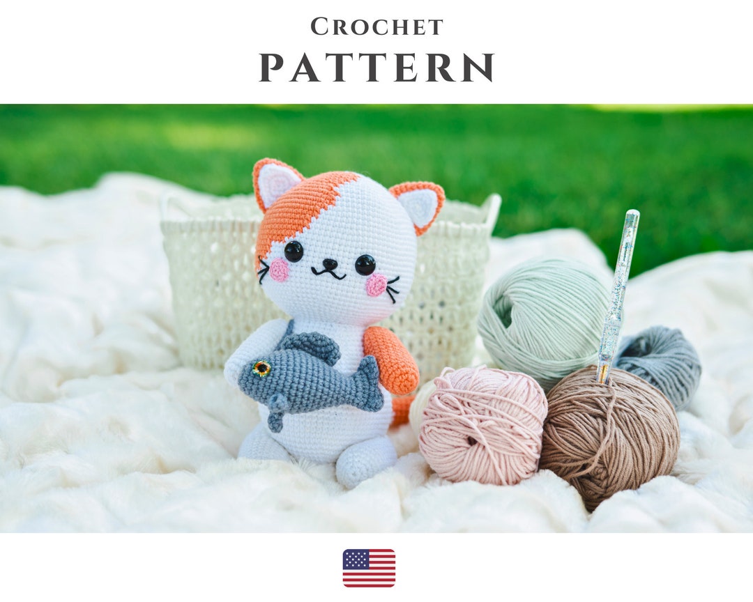 Handmade Crochet Cat Toy Pattern DIY Amigurumi Kitten PDF, Fun Crochet Project, Perfect Gift ...