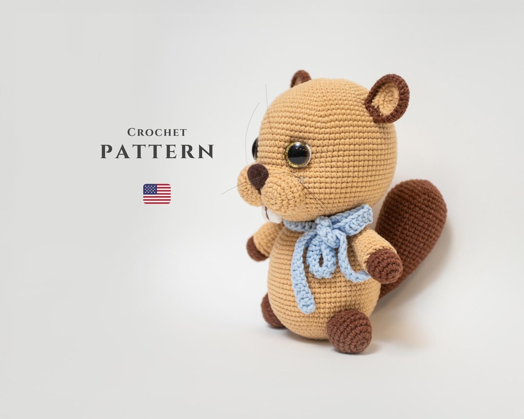 CROCHET PATTERN: Amigurumi Beaver | Crochet Animal Pattern | DIY ...