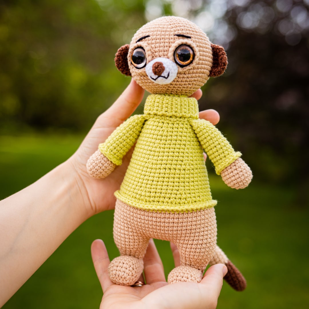 Handmade Crochet Meerkat Toy Pattern DIY Amigurumi Meerkat PDF, Easy ...