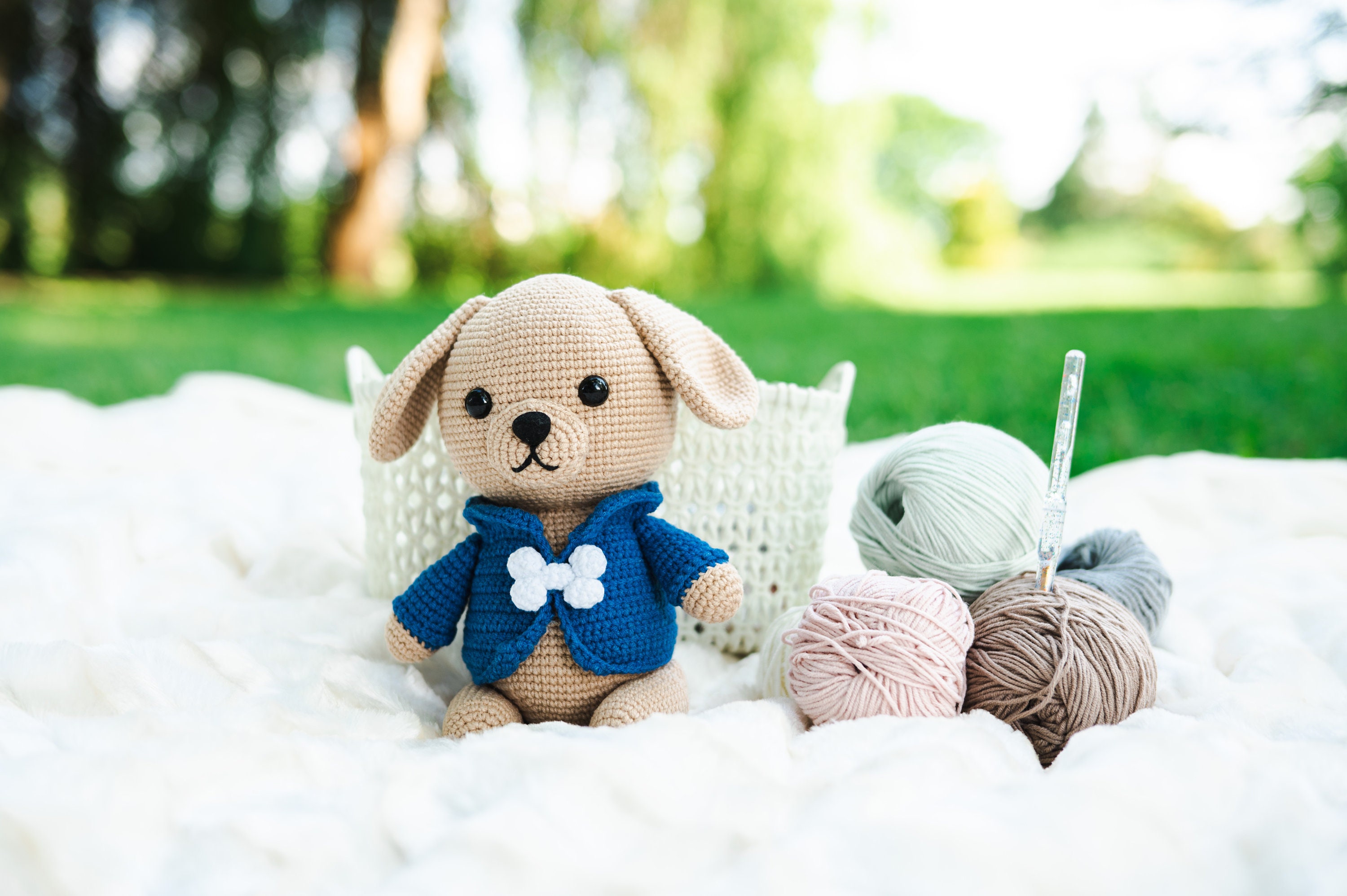 Handmade Crochet Dog Toy Pattern DIY Amigurumi Puppy PDF, Easy Crochet ...