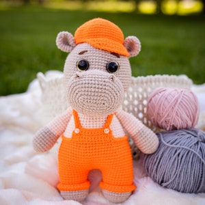 Handmade Crochet Hippo Toy Pattern - DIY Amigurumi Hippo PDF, Simple ...