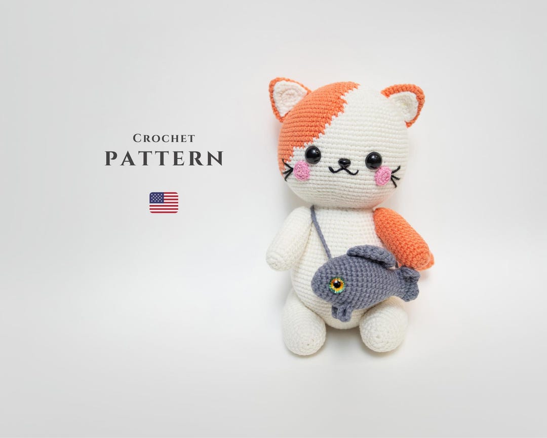 Handmade Crochet Cat Toy Pattern DIY Amigurumi Kitten PDF, Fun Crochet Project, Perfect Gift ...