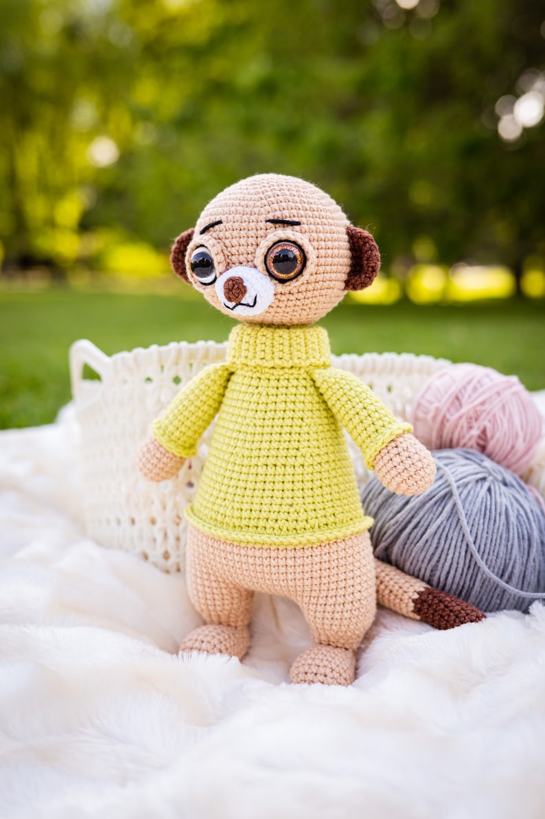 Handmade Crochet Meerkat Toy Pattern - DIY Amigurumi Meerkat PDF, Fun ...