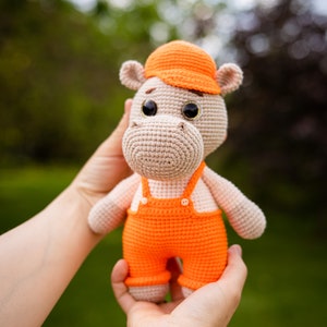 Handmade Crochet Hippo Toy Pattern - DIY Amigurumi Hippo PDF, Simple ...