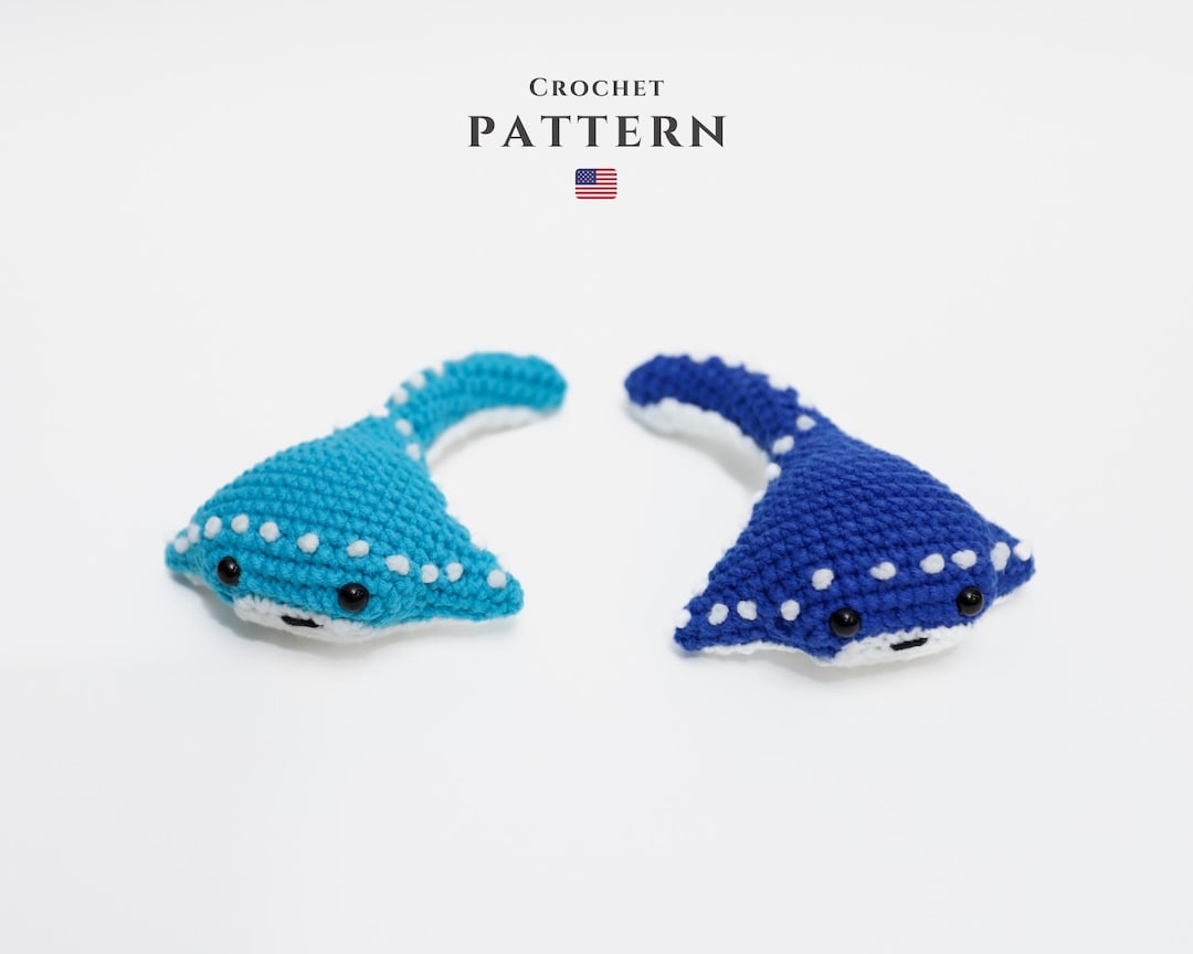 CROCHET PATTERN: Easy Amigurumi Stingray | Beginner Crochet Stingray ...