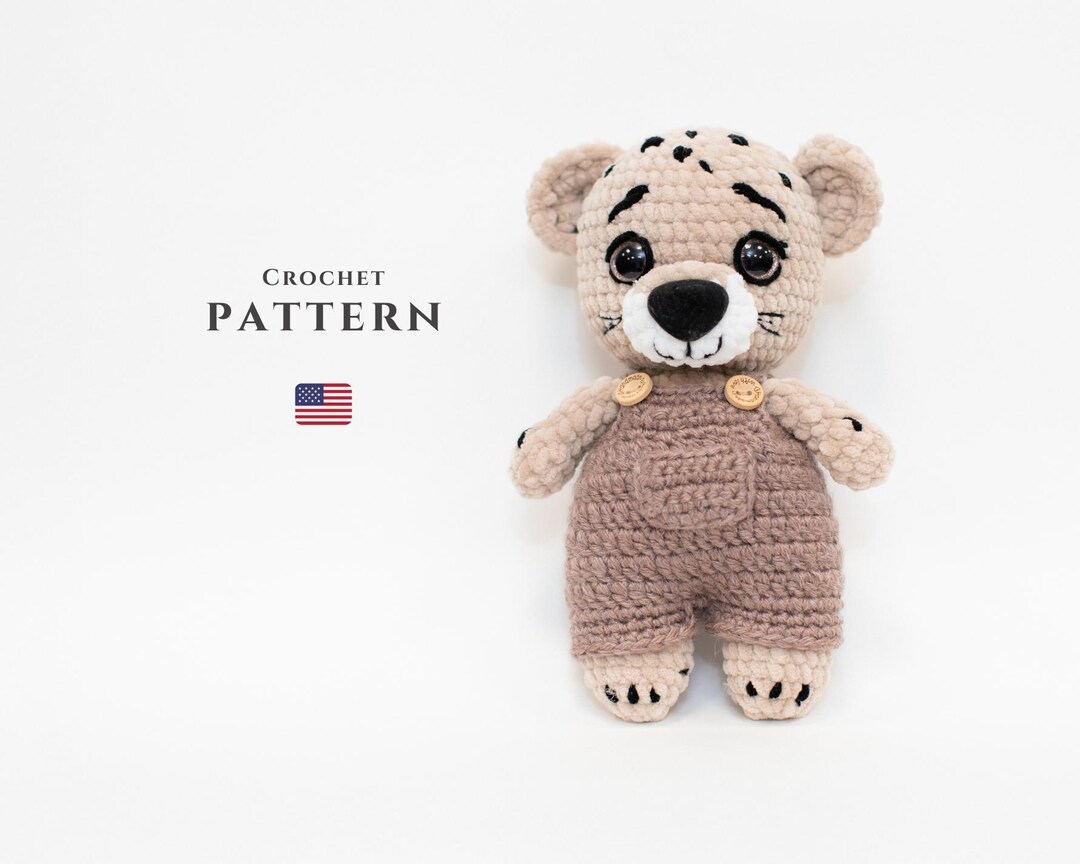 CROCHET PATTERN: Adorable Cheetah Amigurumi | Cute Crochet Cheetah Toy ...