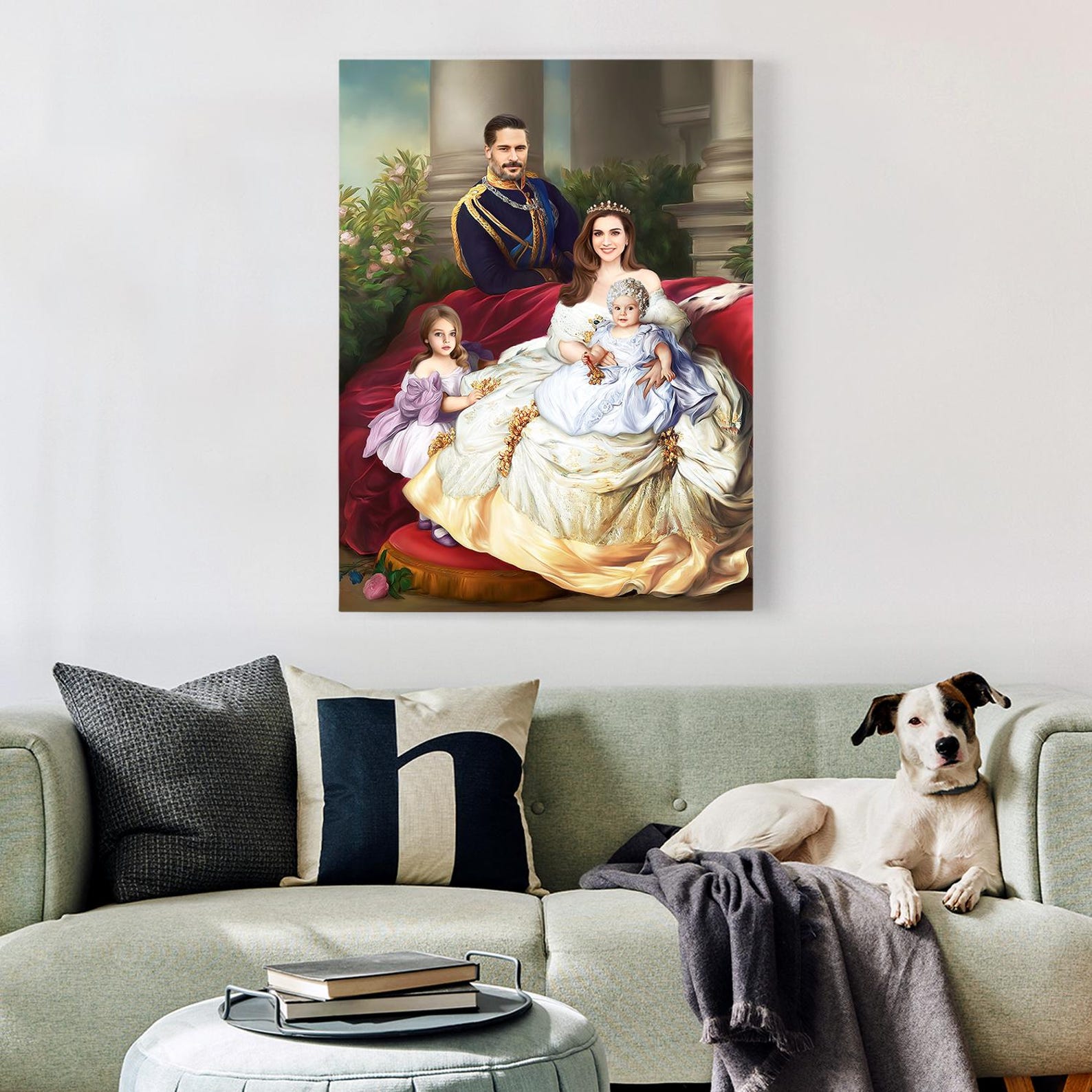 Custom Family Portrait From Photo by Turn Me Royal, Unique Personalized ...