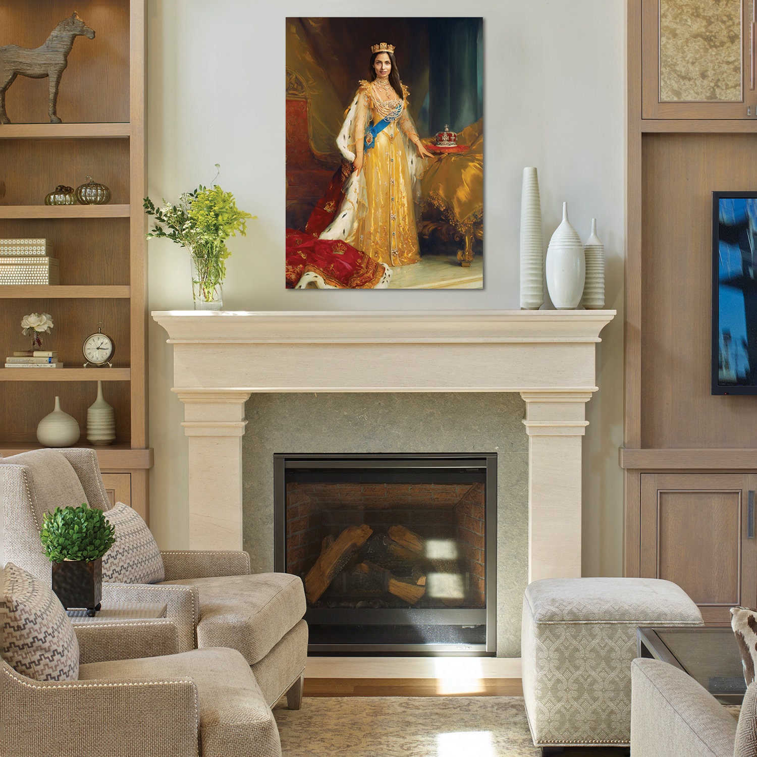 Custom Royal Portrait From Photo, Birthday Gift for Her, Turn Me Royal ...