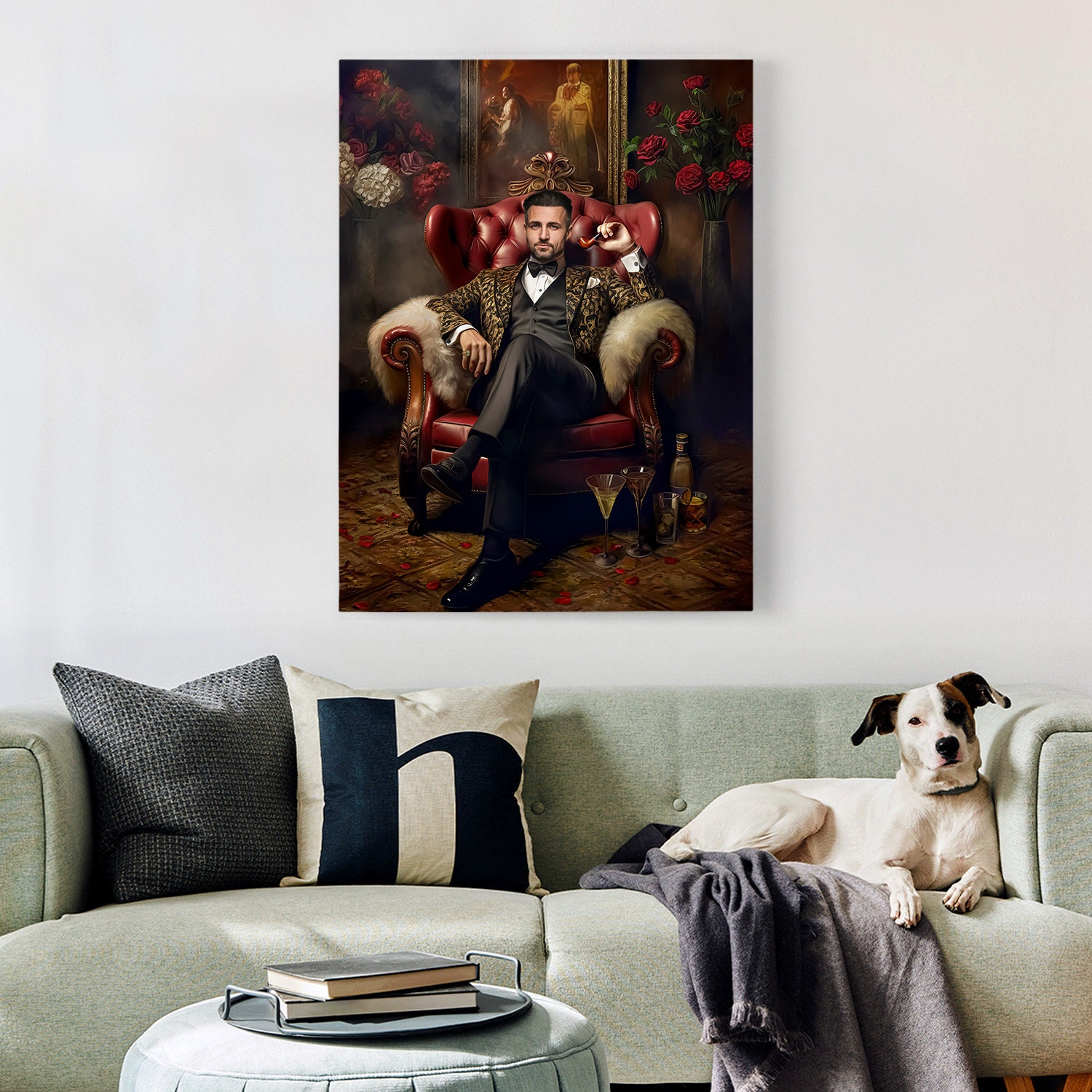 Custom Mafia Boss Portrait From Photo, Unique Personalized Canvas ...