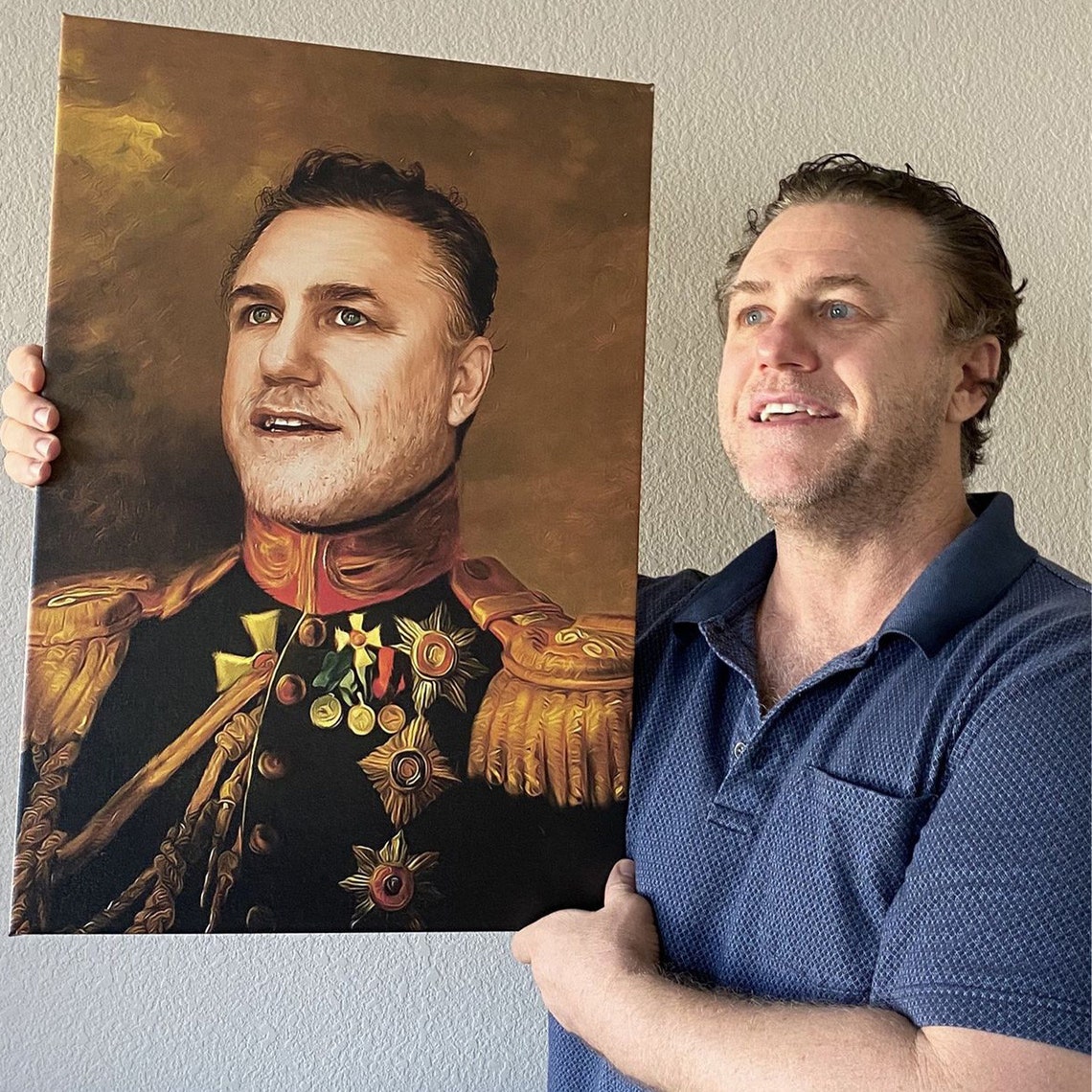 Custom Royal Portrait From Photo, Historical Canvas Gift for Him ...