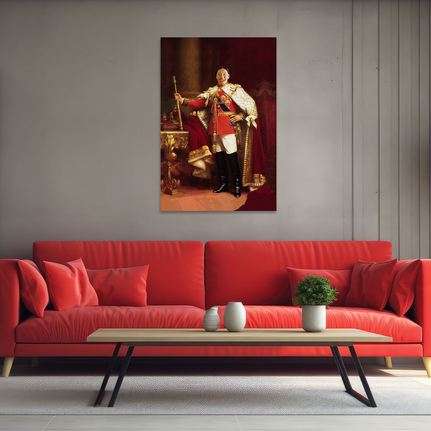 Custom Royal Portrait From Photo, Birthday Gift for Him, Turn Me Royal ...
