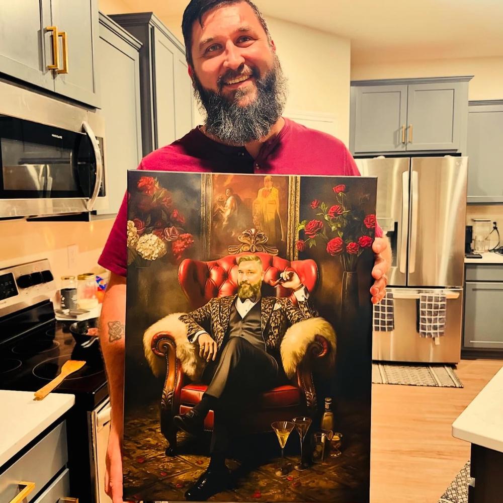 Custom Mafia Boss Portrait From Photo, Unique Personalized Canvas ...
