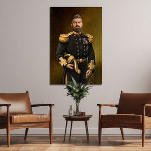 Custom Royal Portrait From Photo, Historical Canvas Gift for Him ...