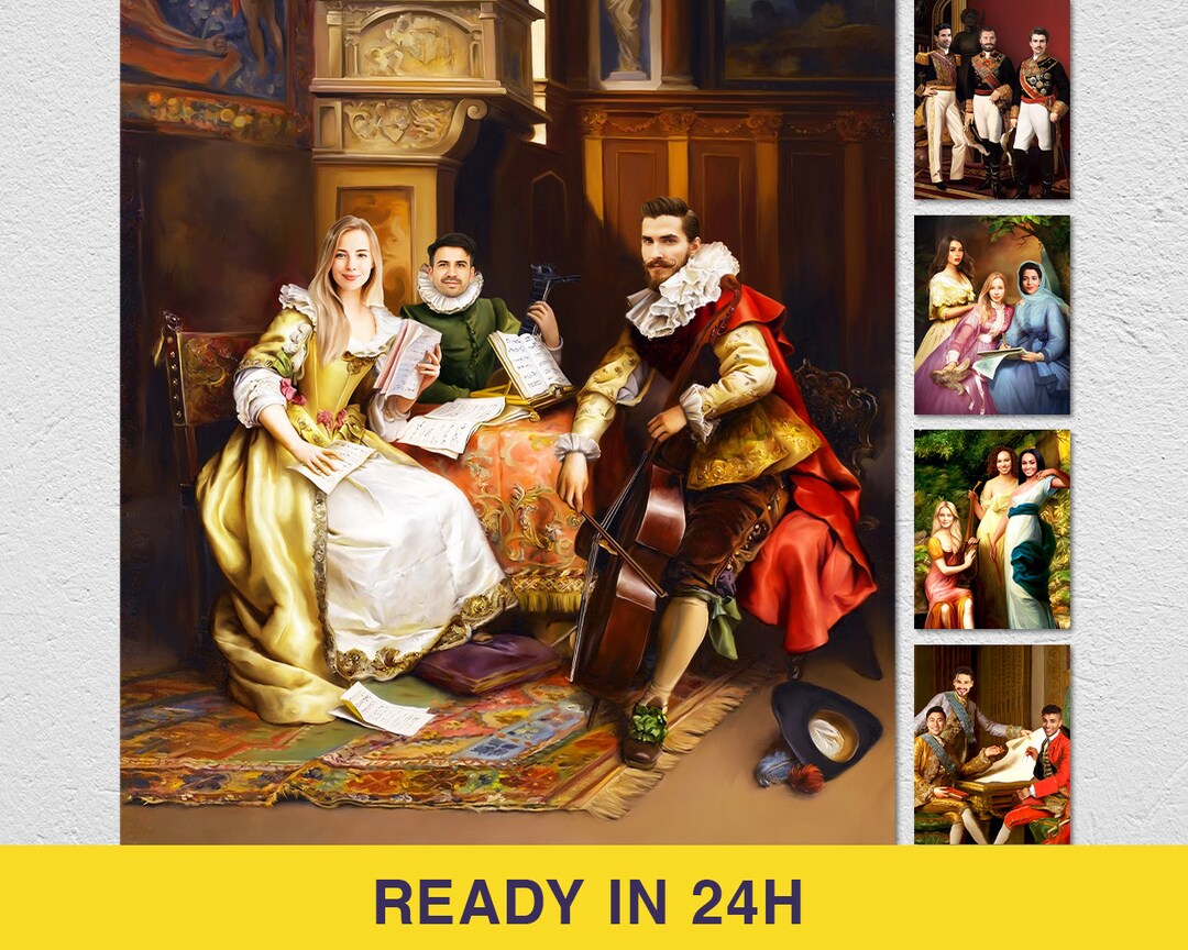 Personalized Royal Portrait From Photo DIGITAL FILE, Unique Gift for ...