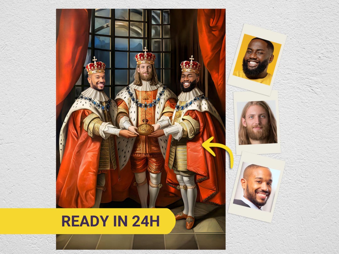 Custom 3 Kings Portrait From Photos by Turn Me Royal, Unique ...