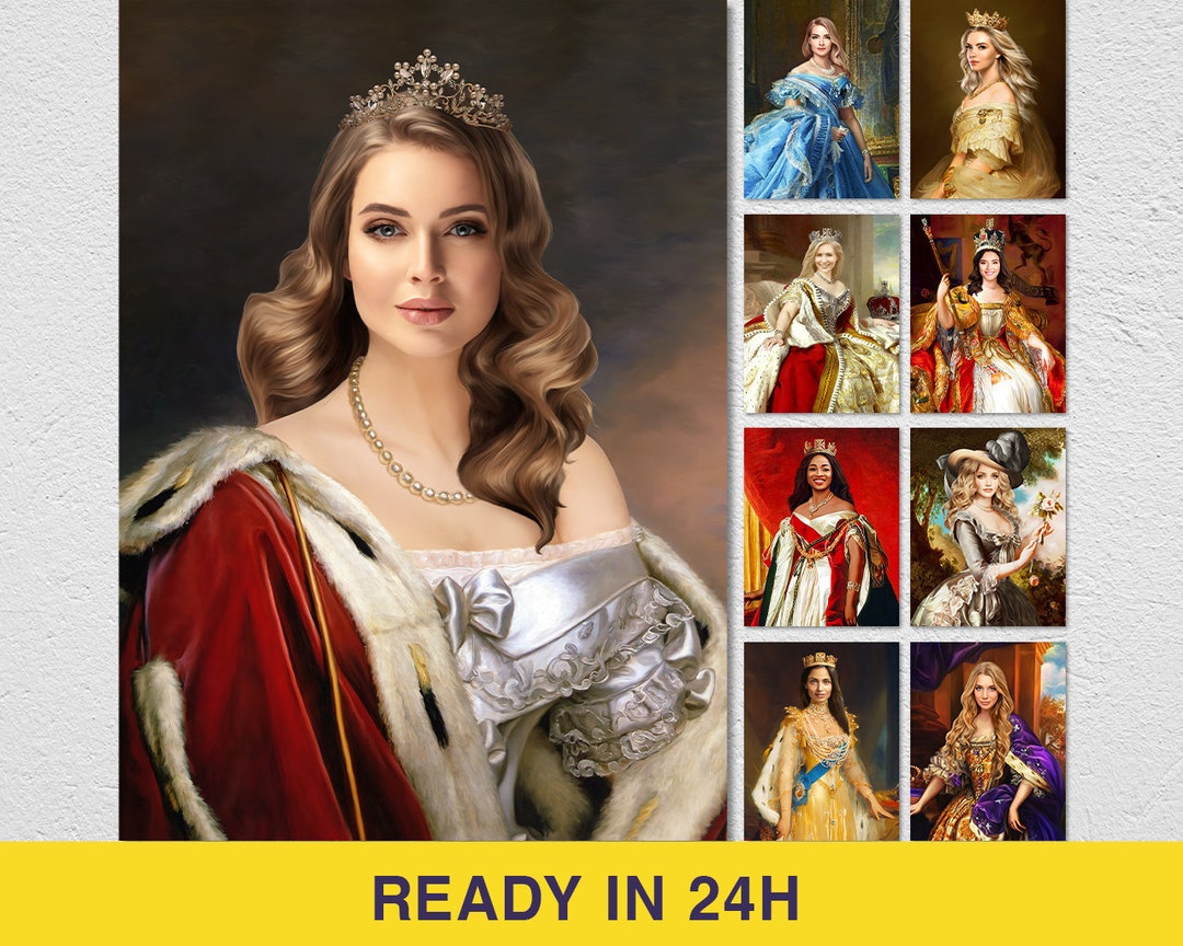 Custom Royal Portrait From Photo by Turn Me Royal, Best Mothers Day ...