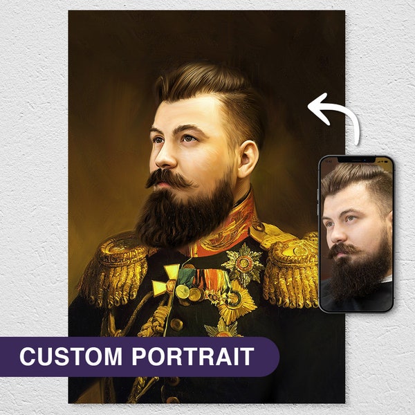 Military General Custom Portrait - Etsy