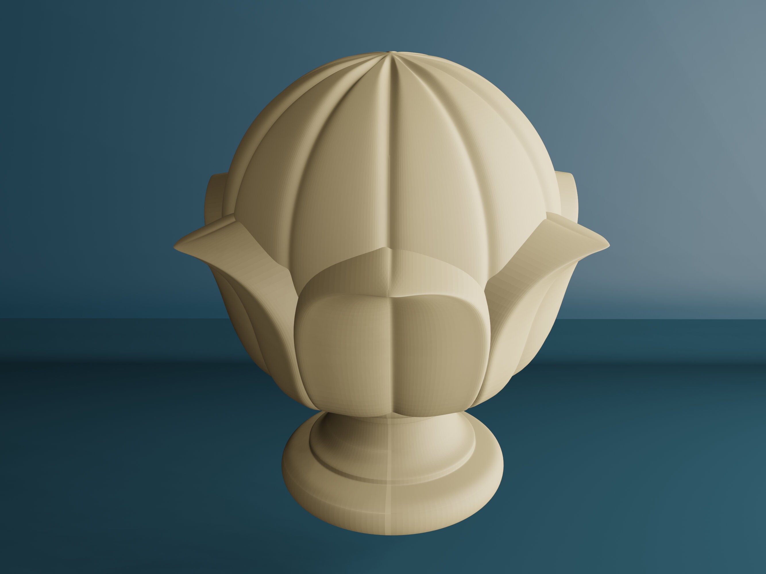 Wooden Newel Post Cap, Decorative Finial for Staircase Pillars, Wood ...