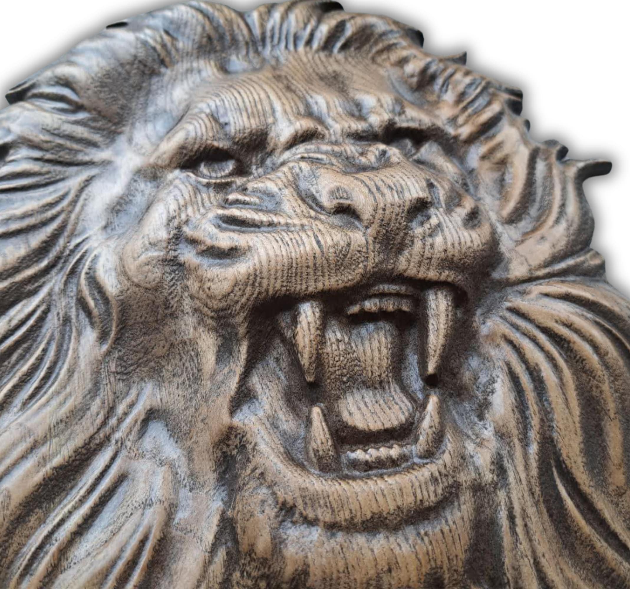 Wooden Lion Head Applique, Lion Head Carved Onlay, Carved Furniture ...