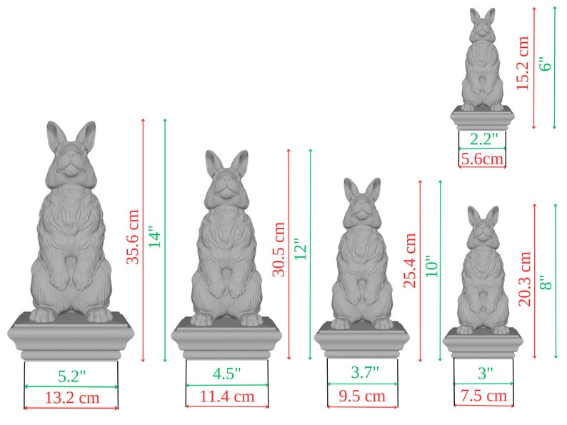 Rabbit Statue, Wooden Rabbit Newel Post Cap, Rabbit Finial for ...