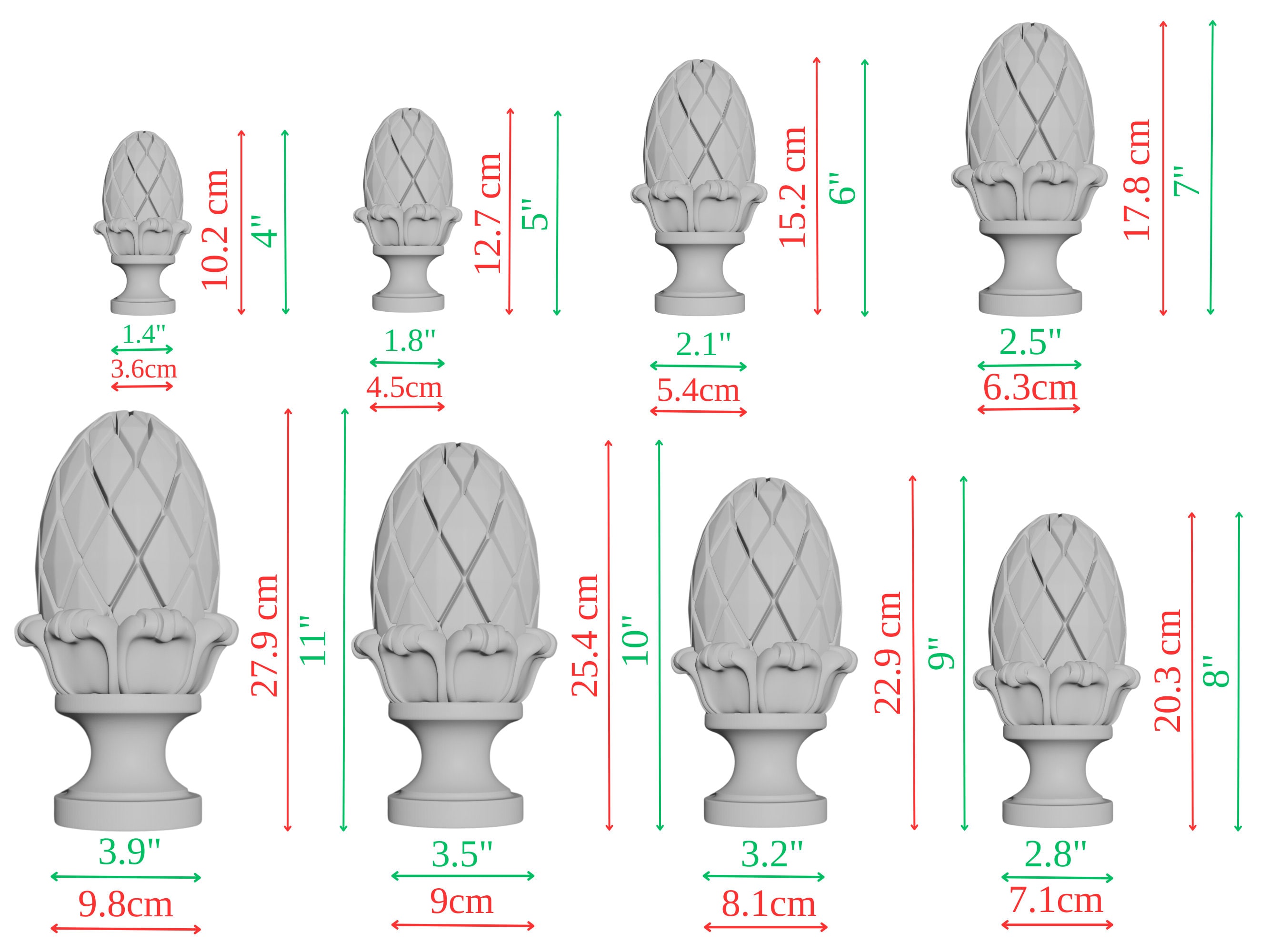 Wooden Newel Post Cap, Decorative Finial for Staircase Pillars, Wood ...