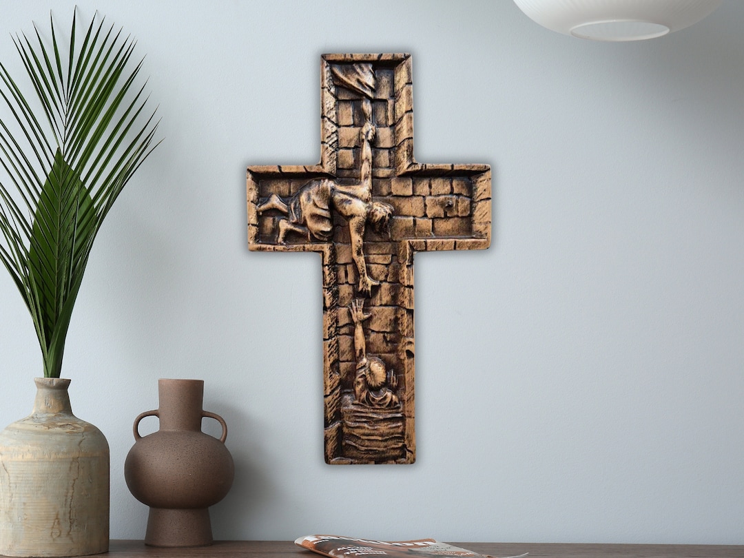 Helping Hand Wood Carved Cross, Rescue and Compassion Wall Cross ...