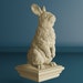 Rabbit Statue, Wooden Rabbit Newel Post Cap, Rabbit Finial for ...