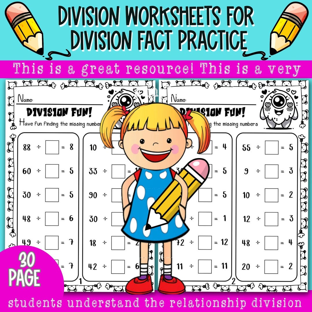 Division Worksheets for Kids ,fun and Educational Division Practice ...