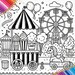 Amusement Park Coloring Pages: Carnival Fun (instant Download PDF) - Etsy