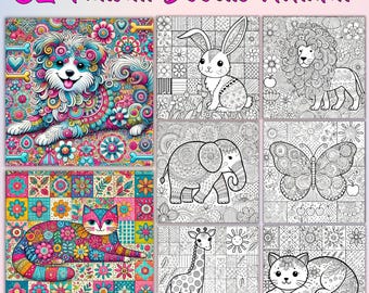 Donutcorn Doodle Printable Cute Kawaii Coloring Page for Kids and ...