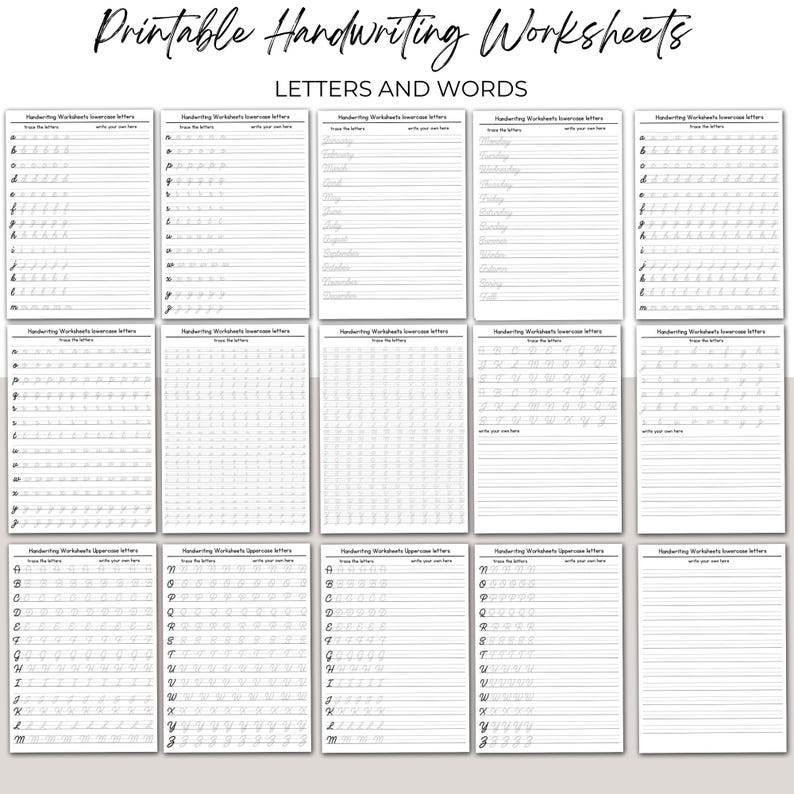 Neat Handwriting Practice Sheets, Printable Handwriting Worksheets ...