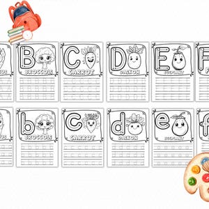 Alphabet Tracing Worksheets for Kids, Printable Letter Tracing Workbook ...