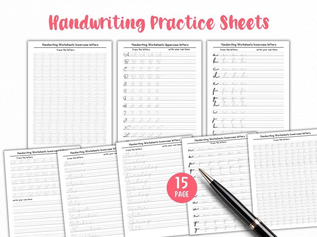 Neat Handwriting Practice Sheets, Printable Handwriting Worksheets ...
