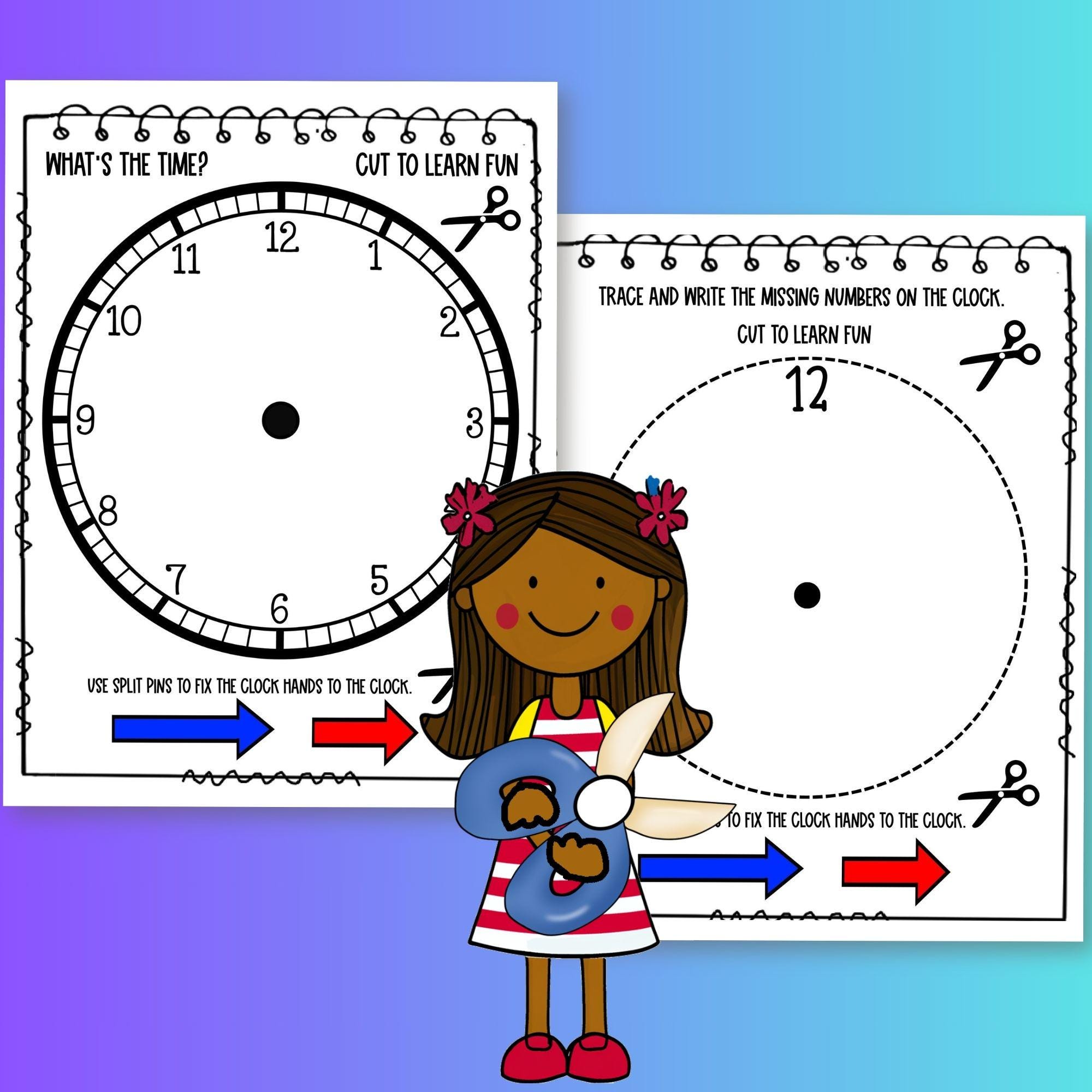 Telling Time Worksheets for Kids – Learn to Read Clocks, Practice Time ...