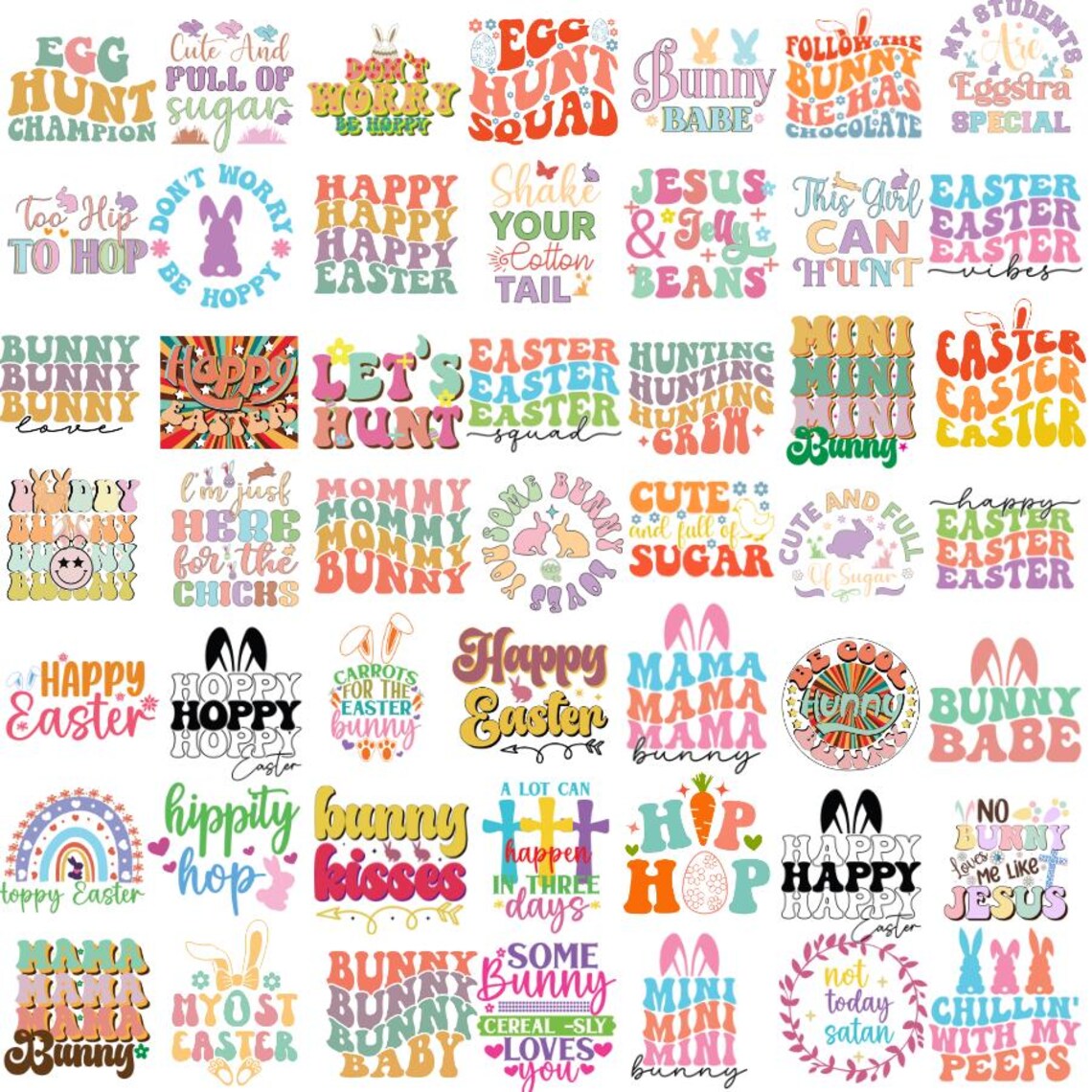 Happy Easter Png Quotes, Easter Bundle, Funny Quotes, Easter Graphics ...