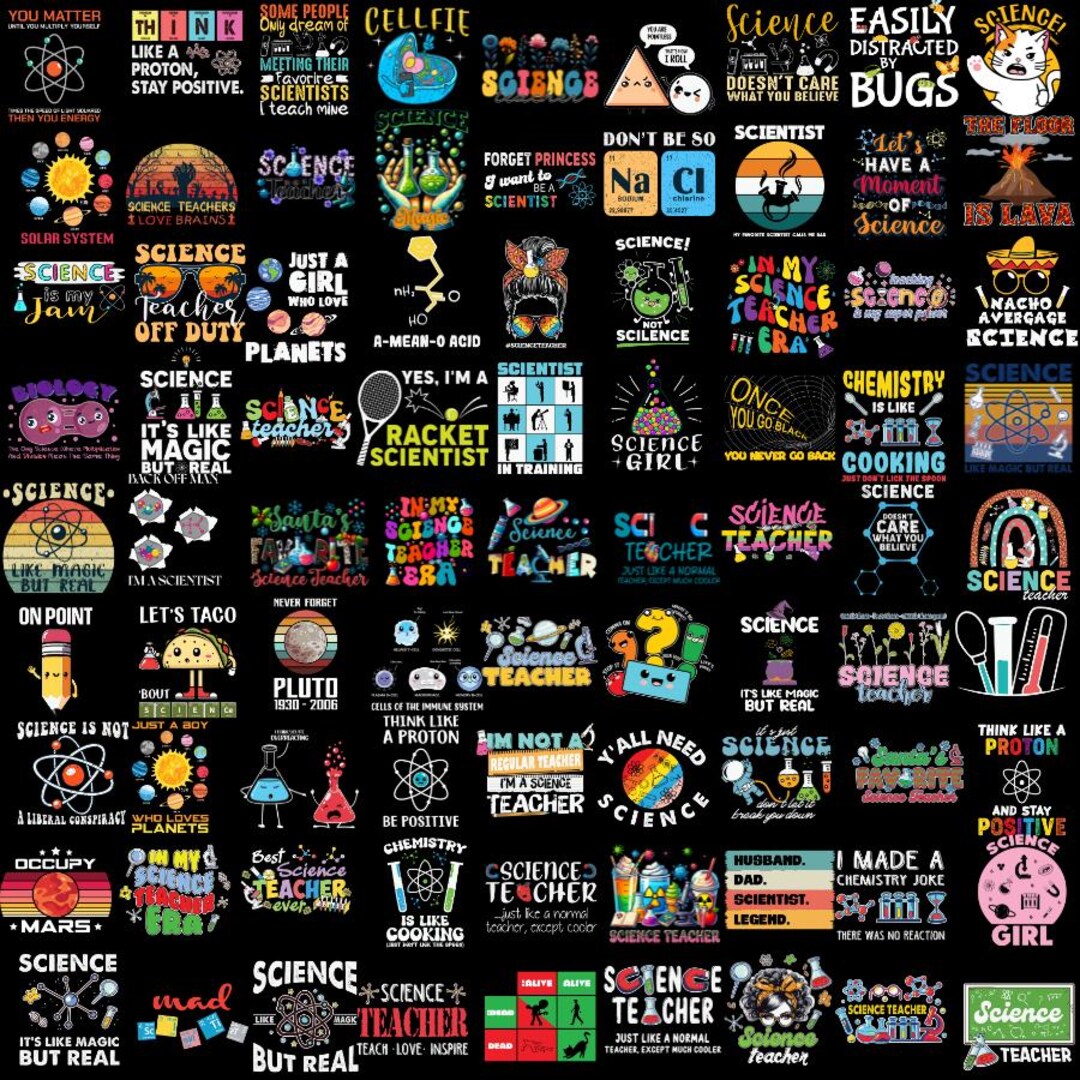 Science Teacher Bundle Png, Chemistry Printable, Teacher Graphics ...