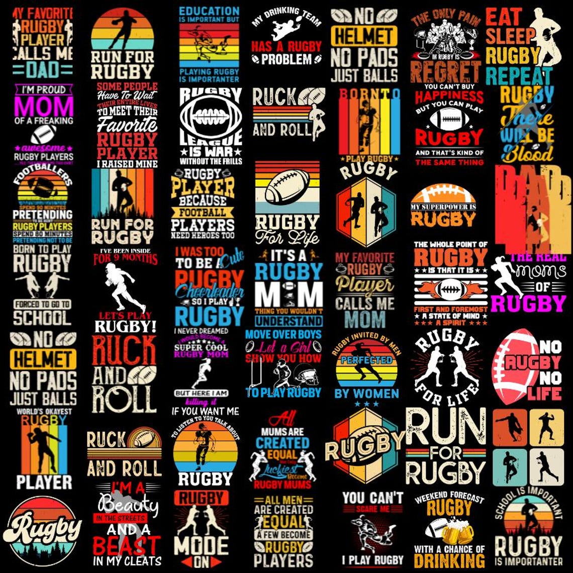 Rugby Player Designs, Png Bundle, Rugby Graphics, Spor Lover, Rugby ...